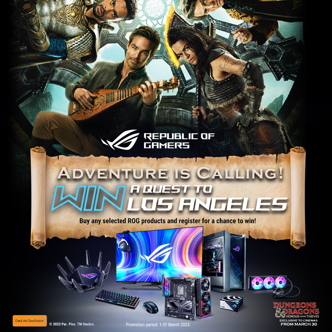 Buy any selected ROG products and register for a chance to win a quest ...