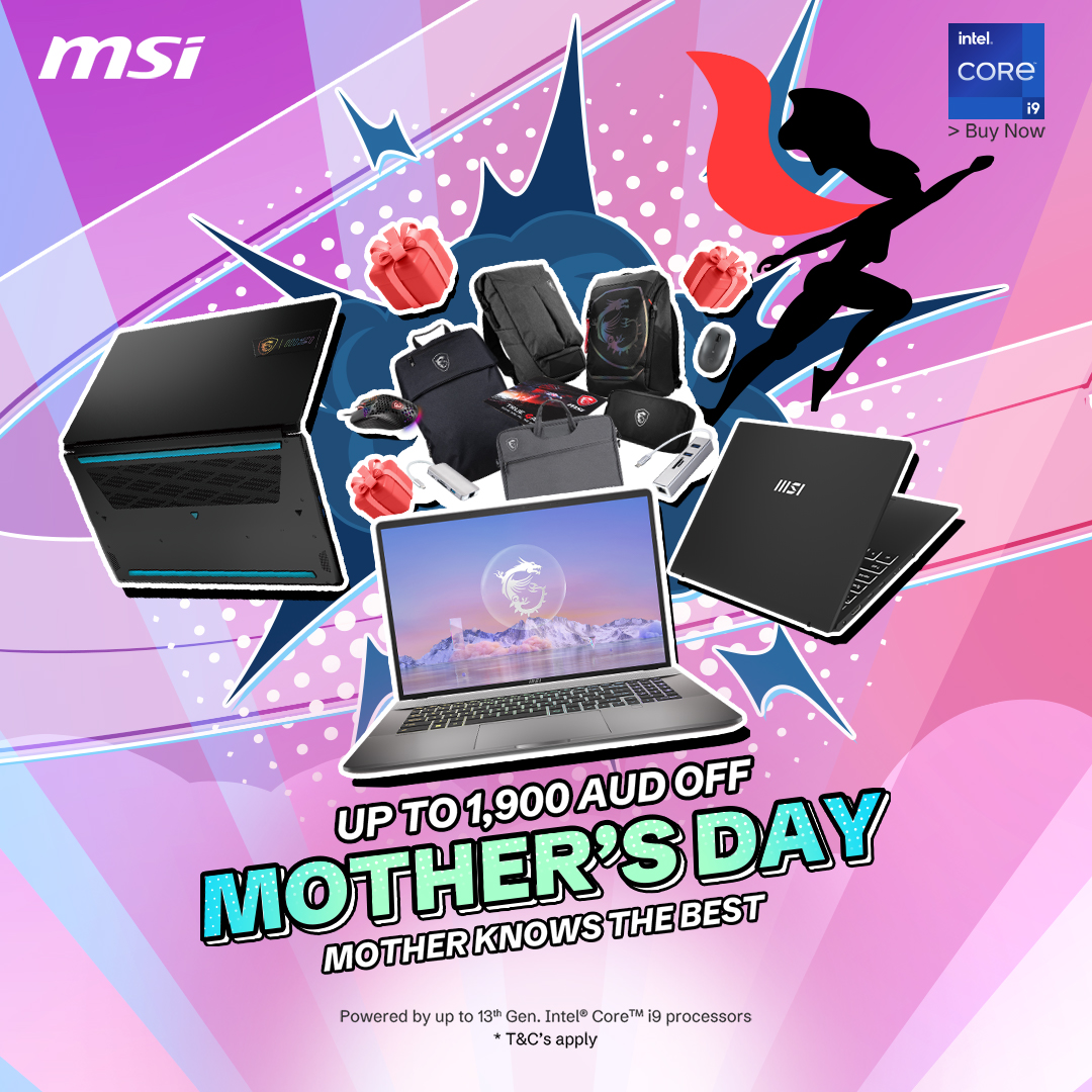 Up to $1900 OFF - Make this Mother's Day extra special with an MSI laptop!