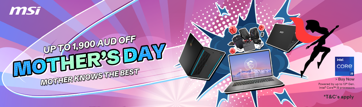 Up to $1900 OFF - Make this Mother's Day extra special with an MSI laptop!