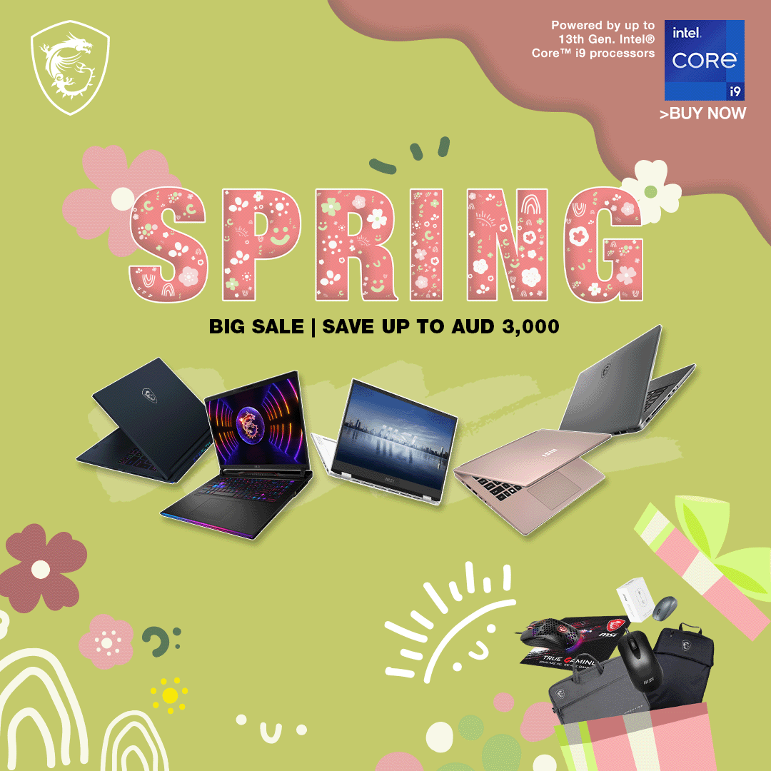 MSI AU Spring Promotion - Laptop Deals up to AUD 3000 Off