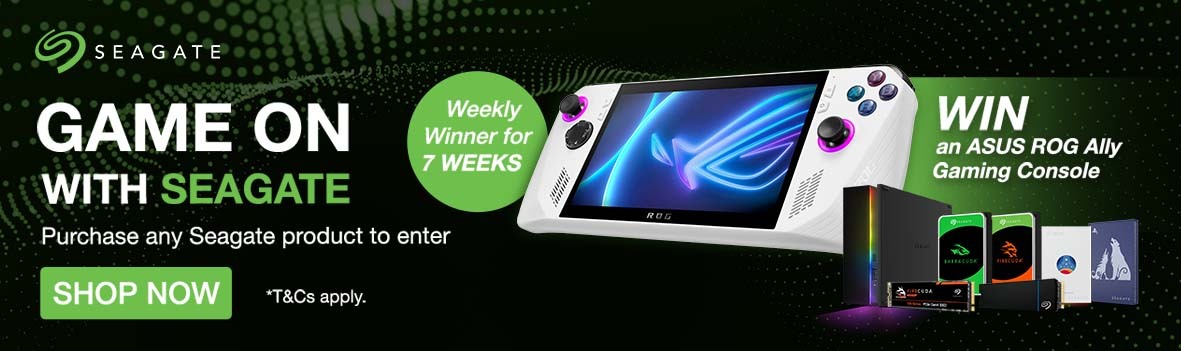 GAME ON WITH SEAGATE, WIN an ASUS ROG Ally Gaming Console!