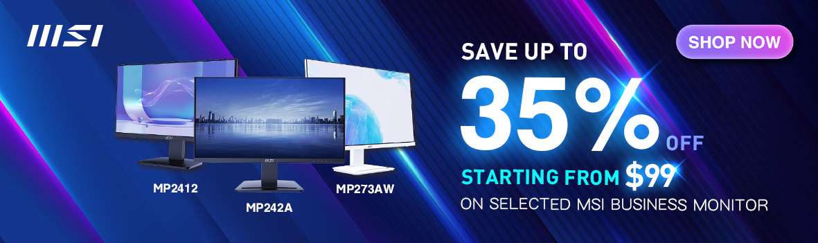 Shop from $99 and save up to 35% on selected MSI Business monitors ...