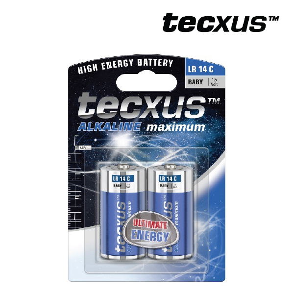 Tecxus Alkaline Maximum LR14C Battery 2pk (LR14C2PK) - msy.com.au