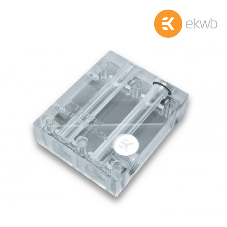 EK-FC Terminal DUAL Parallel 3-Slot - Plexi - msy.com.au