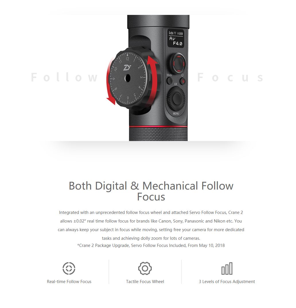 Zhiyun-Tech Crane 2 Mechanical Follow Focus Motor - msy.com.au