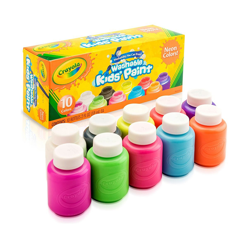 Crayola 10ct Washable Neon Paint - msy.com.au