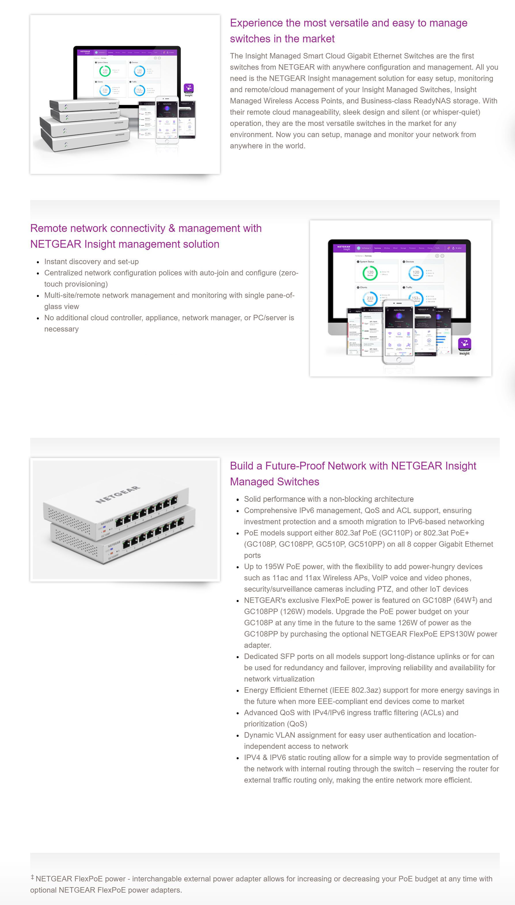 Netgear Insight 8 Port Gigabit Managed Cloud Switch (GC108P) - msy.com.au