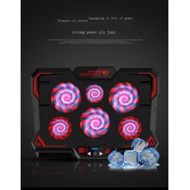 Cool cold thin ice six fan touch notebook radiator computer cooling ...