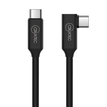 Cruxtec VCC-05-BK 5m USB-C to USB-C 90 degree angle VR Cable - msy.com.au