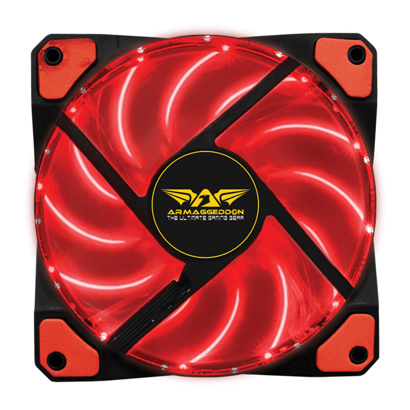 Armaggeddon Scarlet Blade 120mm LED Case Fan - Red - msy.com.au