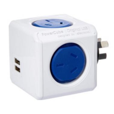 Allocacoc PowerCube Original 2 Outlets AU Outlets 2 USB Ports with ...