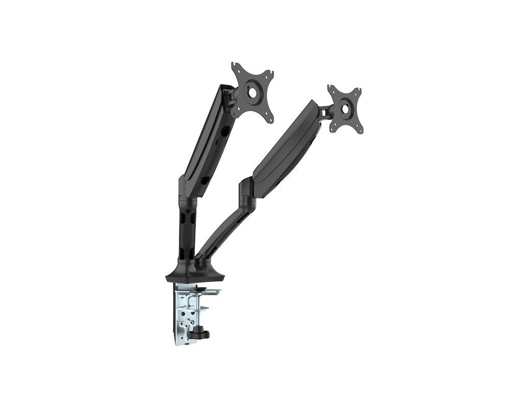 Loctek 17"-30" Dual Gas Spring Monitor Stand - Black - Ergonomic 360deg ...