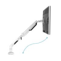 Loctek 17"-36" Single Gas Spring Monitor Stand - Aluminum Arm - White ...
