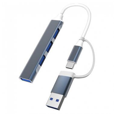 Generic 4 Ports USB3.0 Type C+USB3.0 Hub (USB-H3-4P-C+A) - msy.com.au