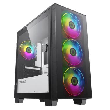 Gamemax Aero Mini MATX black Case White internal 4x ARGB fan - Aero ...