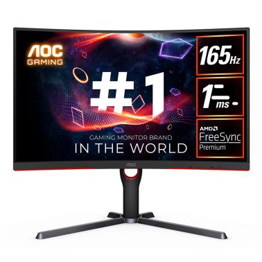 AOC 27in QHD 2K 165Hz FreeSync Premium Curved Gaming Monitor (CQ27G3S ...