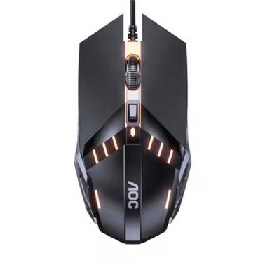 AOC MS120 7 Colours RGB Wired Gaming Mouse - Black - msy.com.au