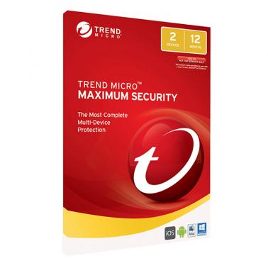 Trend Micro Maximum Security 1 Year 2 Devices Prepaid Subscription Add ...