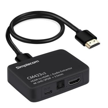 Simplecom HDMI Audio Extractor 4K HDMI to HDMI and Optical SPDIF + 3 ...