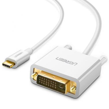 UGreen USB Type-C Male to DVI White Cable 1.5m (40421) - msy.com.au
