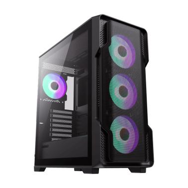 GameMax Siege E-ATX Mid-Tower Gaming Case 1x Tempered glass side panel ...
