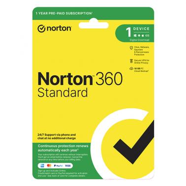 Norton 360 Standard Empower 10GB AU OEM 1 Year 1 Device - msy.com.au
