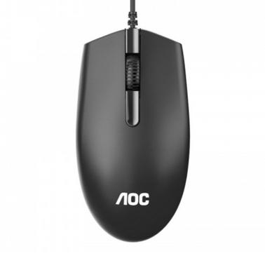 AOC MS100 Optical 1200DPI Silent Wired USB Mouse - Black (MO-MS100 ...