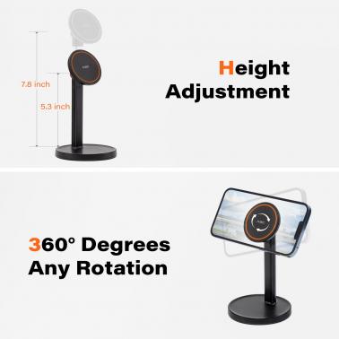 A2C MagSafe iPhone Stand Holder for Desk with 360° Magnetic Head ...