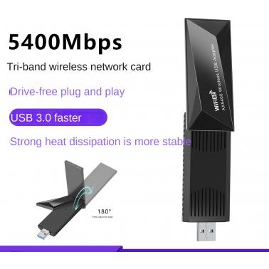 5400M Wireless 2.4G/5G/6G Three Frequency Signal WiFi Receiver ...