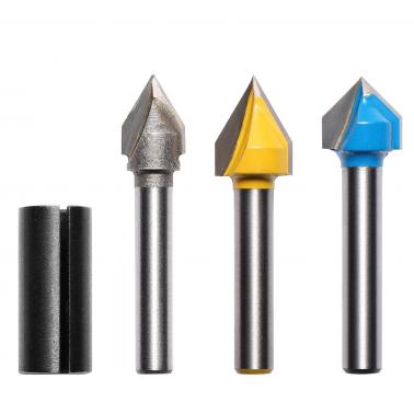 Genmitsu 1/4'' V Grooving Engraving Router Bit Set, 60 Degree & 90 ...