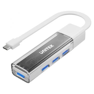 Unitek 4 Port Bi-Directional USB Hub with Detachable Cable - White ...