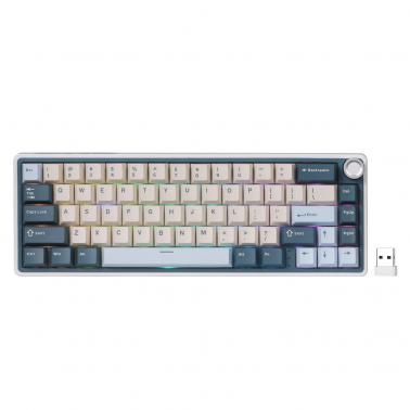 RK ROYAL KLUDGE R65 Mechanical Keyboard, RGB, 2.4Ghz/BT/Wired ...