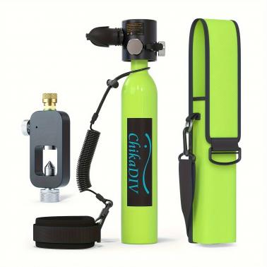 CHIKADIV C300Plus 0.5 Liter Mini Diving Cylinder-Green, up to 6-10 ...