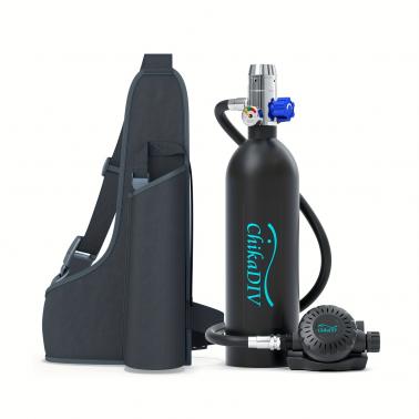CHIKADIV C400-BLACK mini scuba cylinder can be used underwater for 15 ...