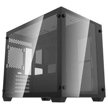 DarkFlash C285 Tempered Glass Micro-ATX Case - Black (C285M-Black ...