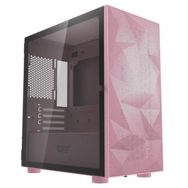 DarkFlash DLM21 Tempered Glass Micro-ATX Case - Pink (DLM21-Pink-Mesh ...