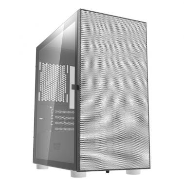 DarkFlash DLM21 Tempered Glass Micro-ATX Case - White (DLM21-White-Mesh ...