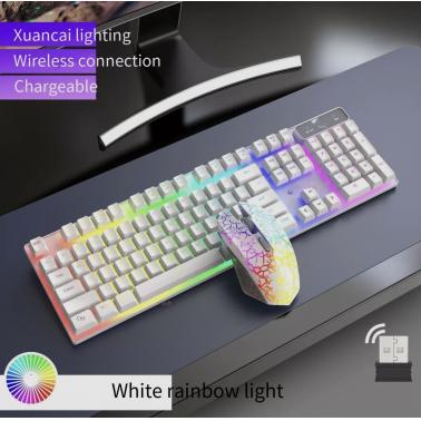 Wireless charging keyboard mouse game office glowing keyboard set - msy ...