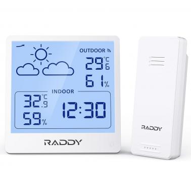 Raddy WF-50 Indoor Outdoor Thermometer Hygrometer Wireless Weather ...