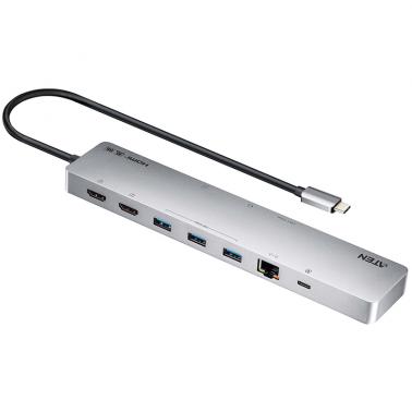 Aten 11-in-1 USB-C Multiport Dock with Power Pass-Through (UH3240-AT ...