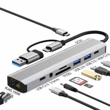 9 In 1 Type C Docking Station 100M Internet Speed for Laptop and Usb ...