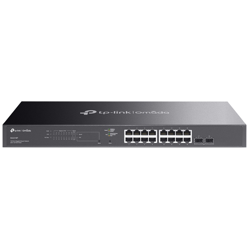 TP-Link Omada 18-Port Gigabit Smart Switch with 16-Port PoE+ (SG2218P V2) - msy.com.au