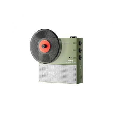 REMAX RB-M79 Green Retro Record Portable Speaker, 360° Surround Stereo ...