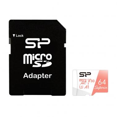 SP Silicon Power Superior PRO 4K/HD 64GB Micro SDXC Card 100MB/s Read ...